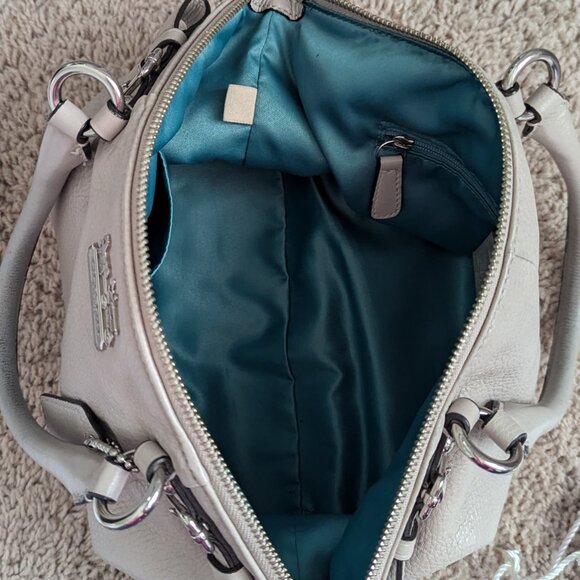 Coach | Bags | Coach Madison Ivory Leather Satchel | Poshmark